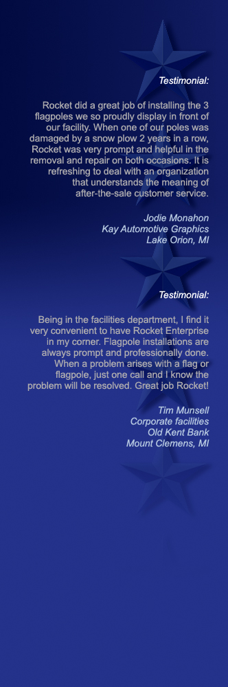 Flag Maintenance Service at Rocket Enterprise servicing Michigan ...